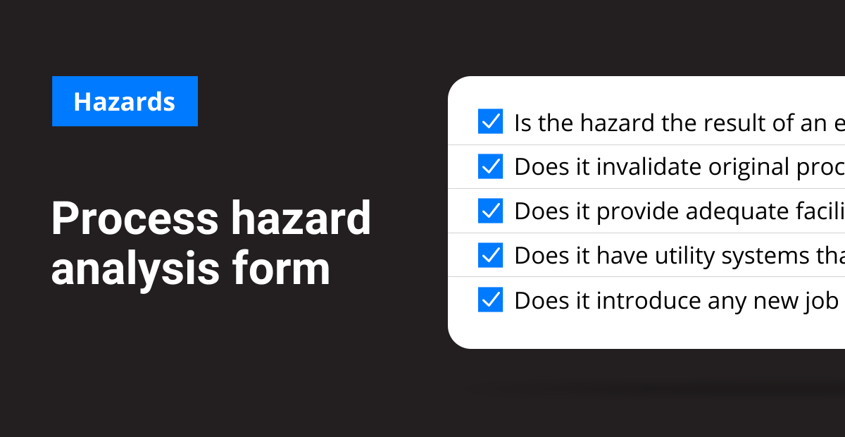 Process Hazard Analysis Form Frontline Data Solutions