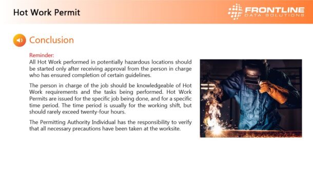 Hot Work Training Course | Frontline LMS