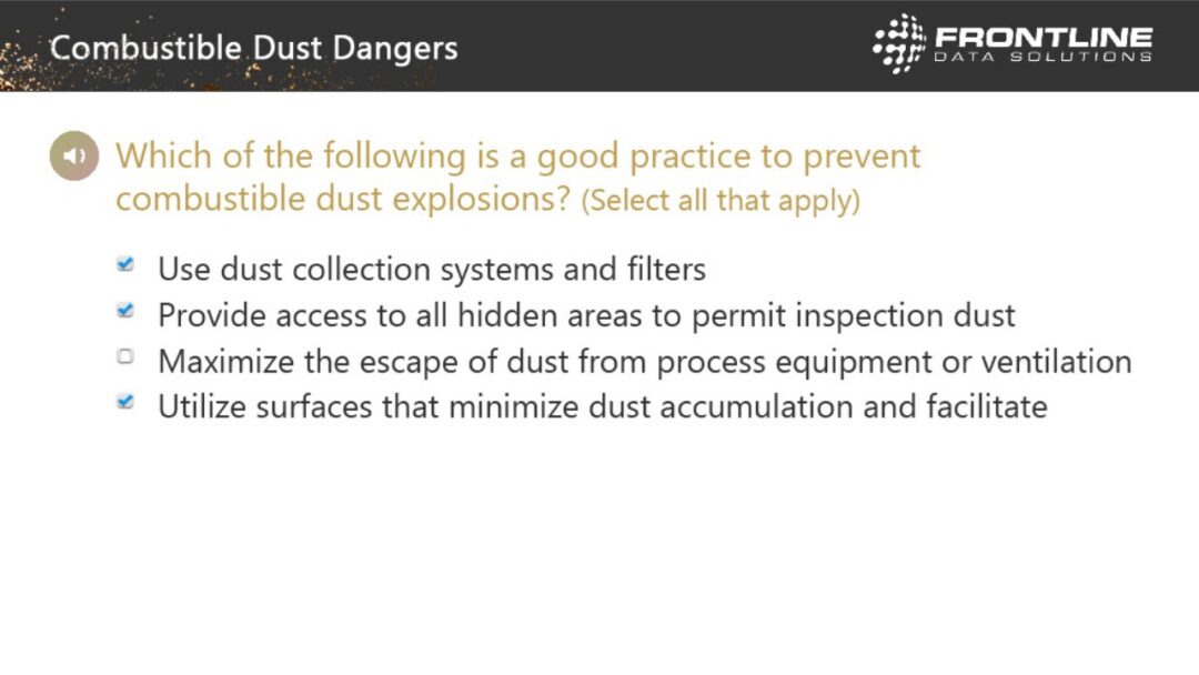Combustible Dust Training Course | Frontline LMS
