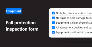 Fall Protection Inspection Form - Frontline Data Solutions