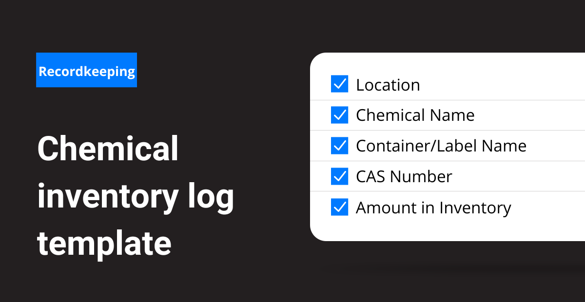 Chemical Inventory Log Template - Frontline Data Solutions