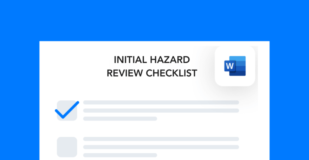 Initial Hazard Review Checklist - Frontline Data Solutions