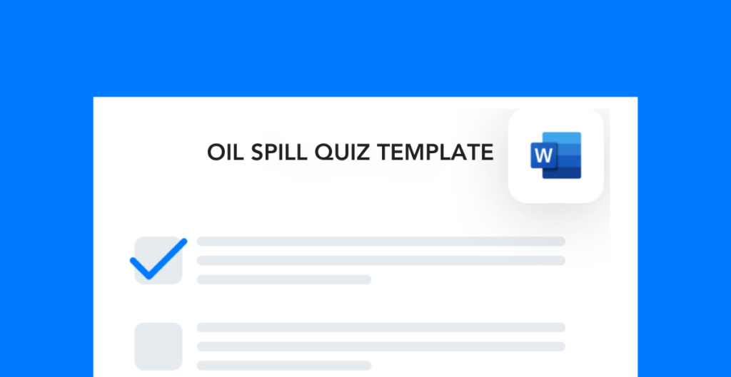 Oil Spill Quiz Template - Frontline Data Solutions