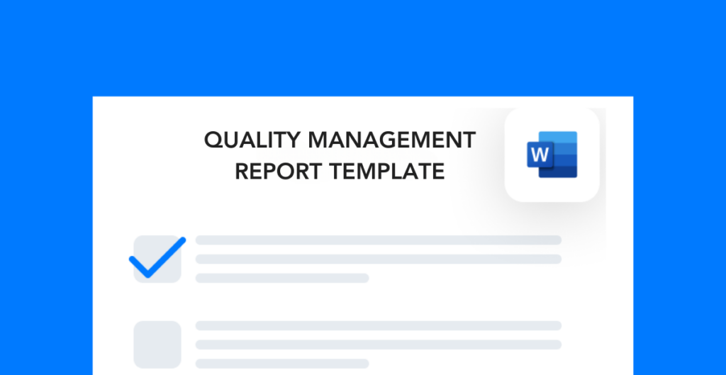 Quality Management Report Template - Frontline Data Solutions